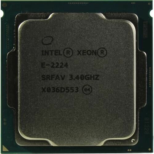 Серверный процессор Intel Xeon E-2224 (BX80684E2224) OEM - FC-LGA14C, 4 x 3,4 ГГц, L3 - 8 МБ, DDR4-2666 МГц, TDP 71 Вт