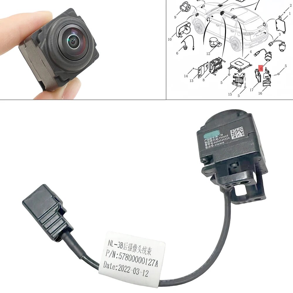 6600249224 360-градусная панорамная камера заднего вида для помощи при парковке в сборе для Geely Boyue Pro Atlas Pro FX11 AZKARRA 2020-2022