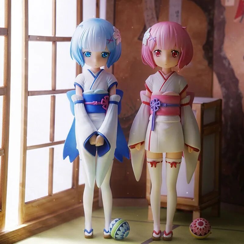 Фигурка аниме Re: ZERO Ram & Rem 18cm Детские фигурки Рам и Рем ABS пластик 2 шт.