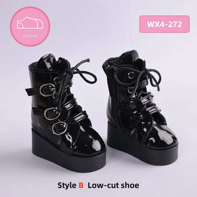 Кукольные ботинки черные WX4-272, 1/4 BJD