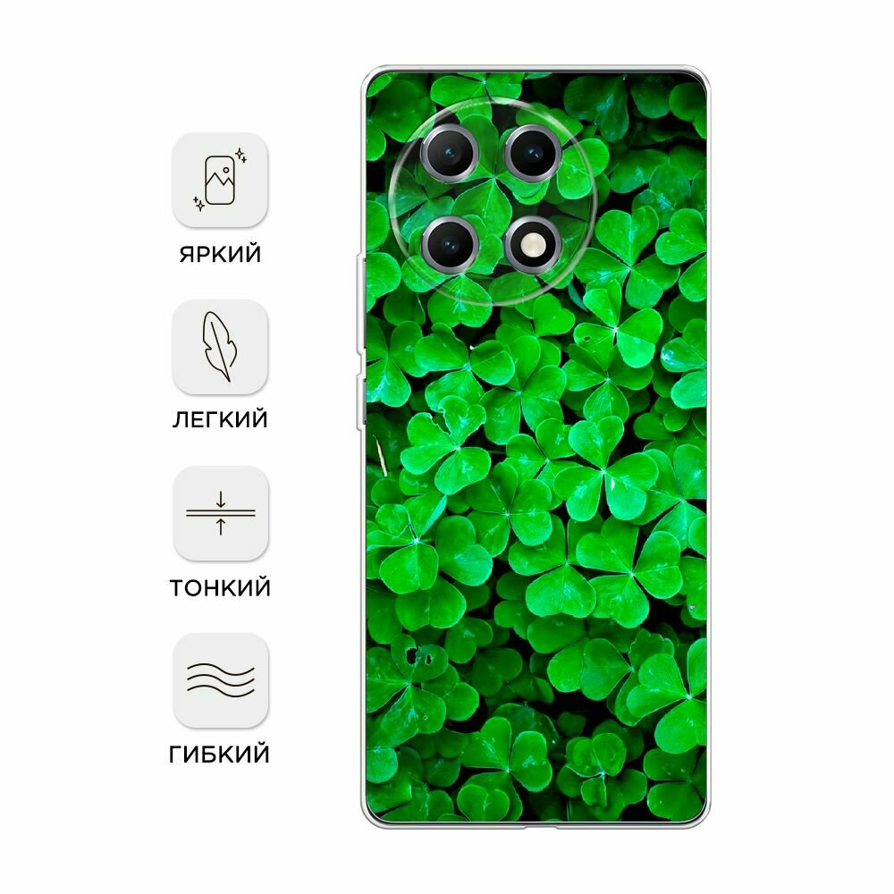 Чехол на Tecno Camon 30S / Текно Камон 30S с принтом "Клевер" — фото 1