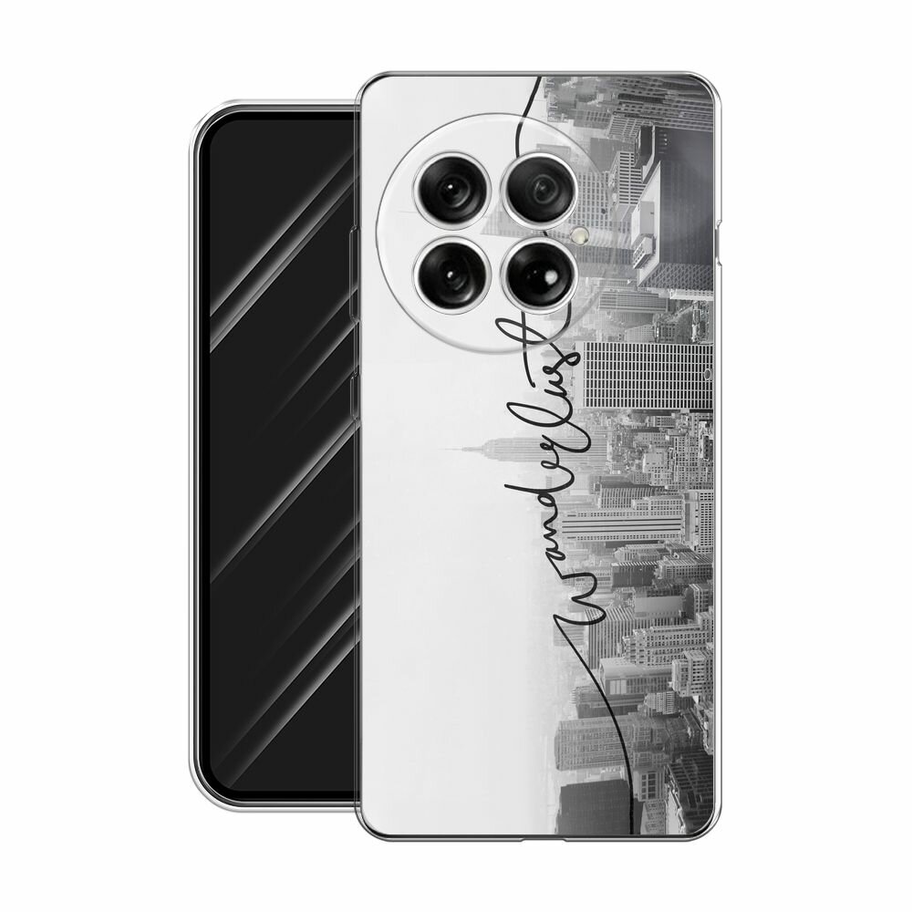 Силиконовый чехол на OnePlus 13 / Ван Плас 13 с принтом "Черно город" — фото 1