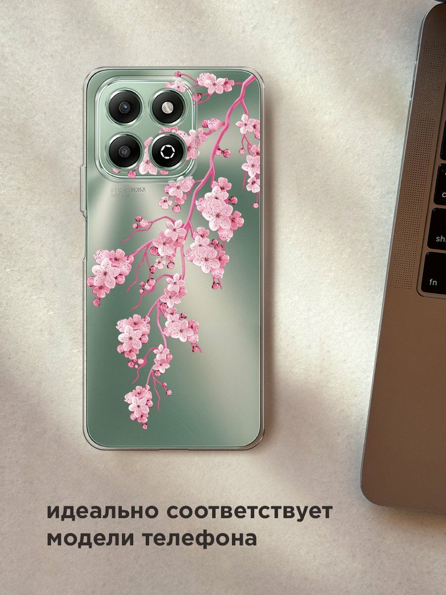 Чехол на Honor X6b / Хонор X6b с принтом "Ветка сакуры 2" — фото 1