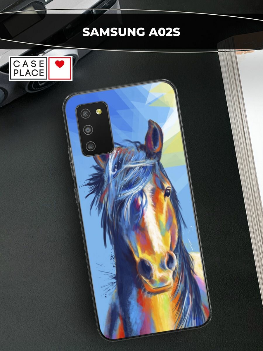 Чехол на Samsung Galaxy A02s / Самсунг Галакси A02s с принтом "Лошадь арт 3"
