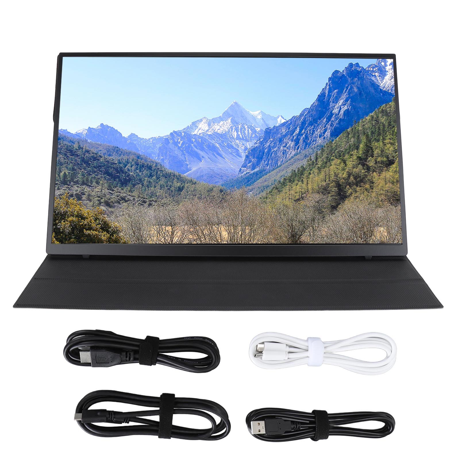 18,5-дюймовый портативный монитор 1080P, разрешение 1920*1080, 100 Гц, 16:9. Поддержка крепления, совместимость с PS4/PS5/XBOX ONE/SWITCH. Для игр, биржи, дизайна, офиса.