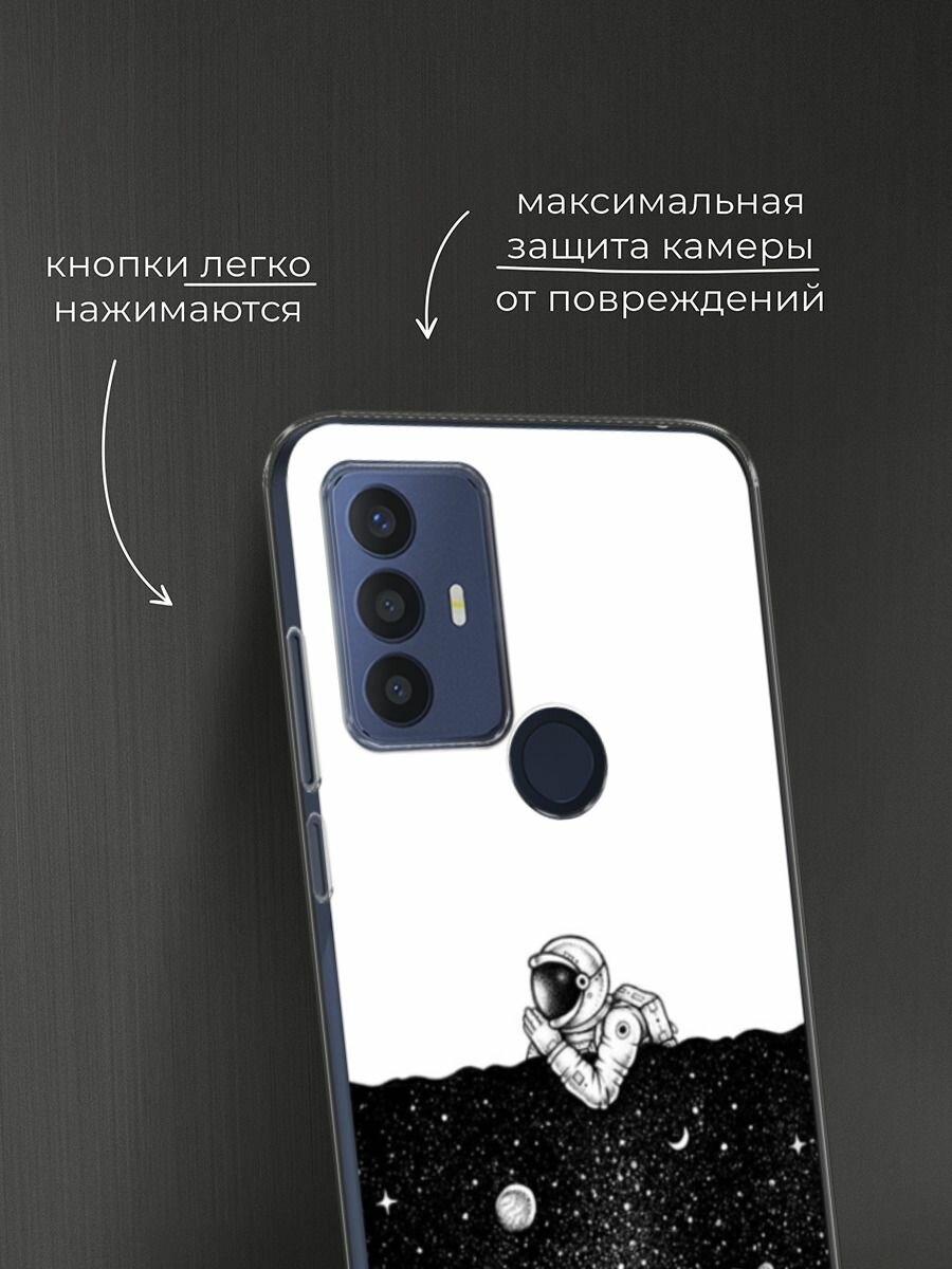 Чехол на TCL 30E/30 SE/305/306 / ТСЛ 30E с принтом "Космический сон" — фото 1