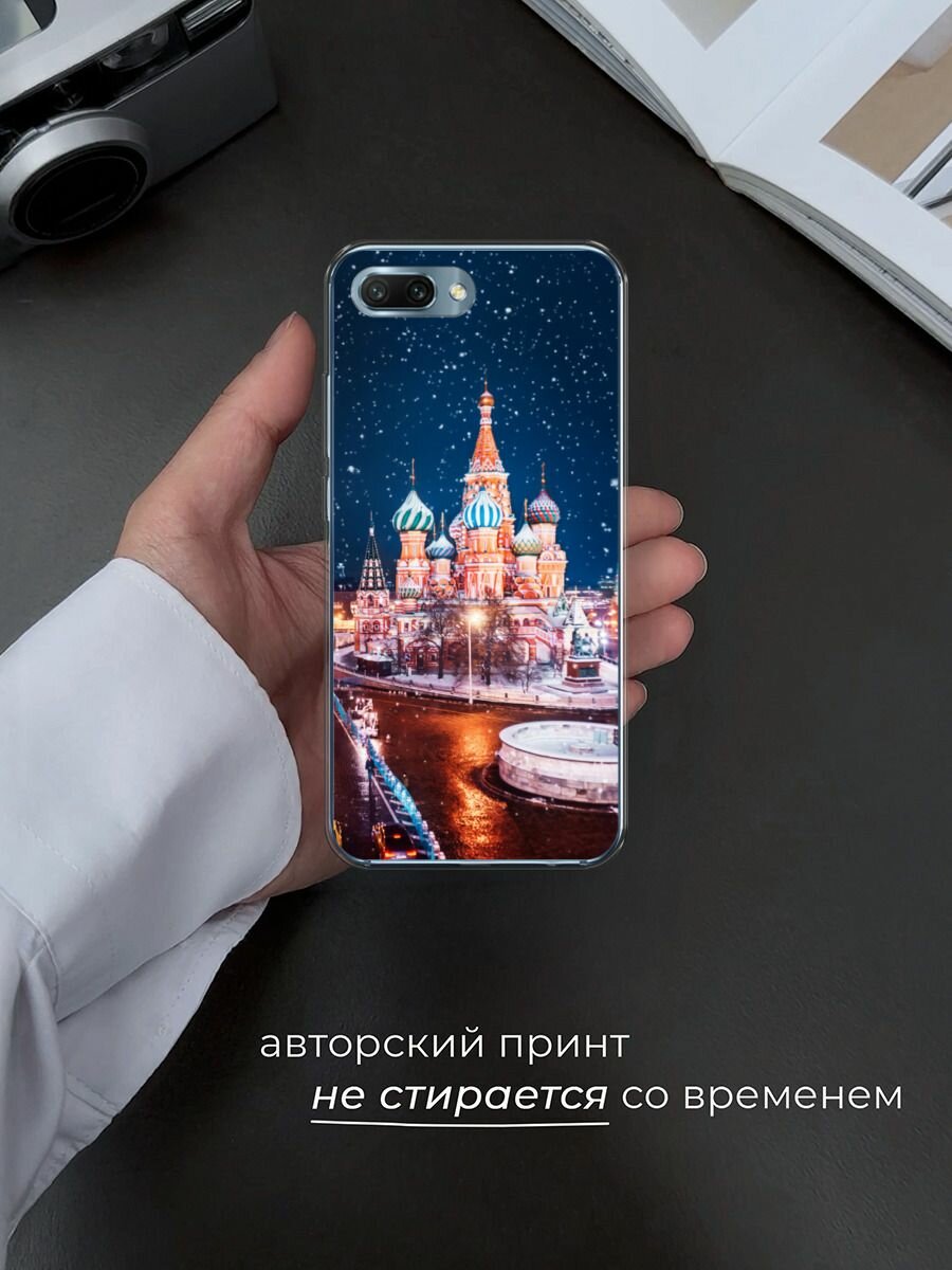 Силиконовый чехол на Honor 10 / Хонор 10 с принтом "Москва 1" — фото 1