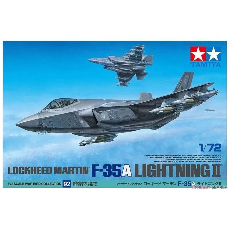 Сборная модель Военная модель Tamiya-60792D 1/72 U.S F-35A Lightning II Fighter model kit