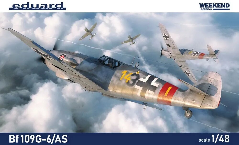 Сборная модель самолета Bf 109G-6/AS Weekend edition, масштаб 1/48