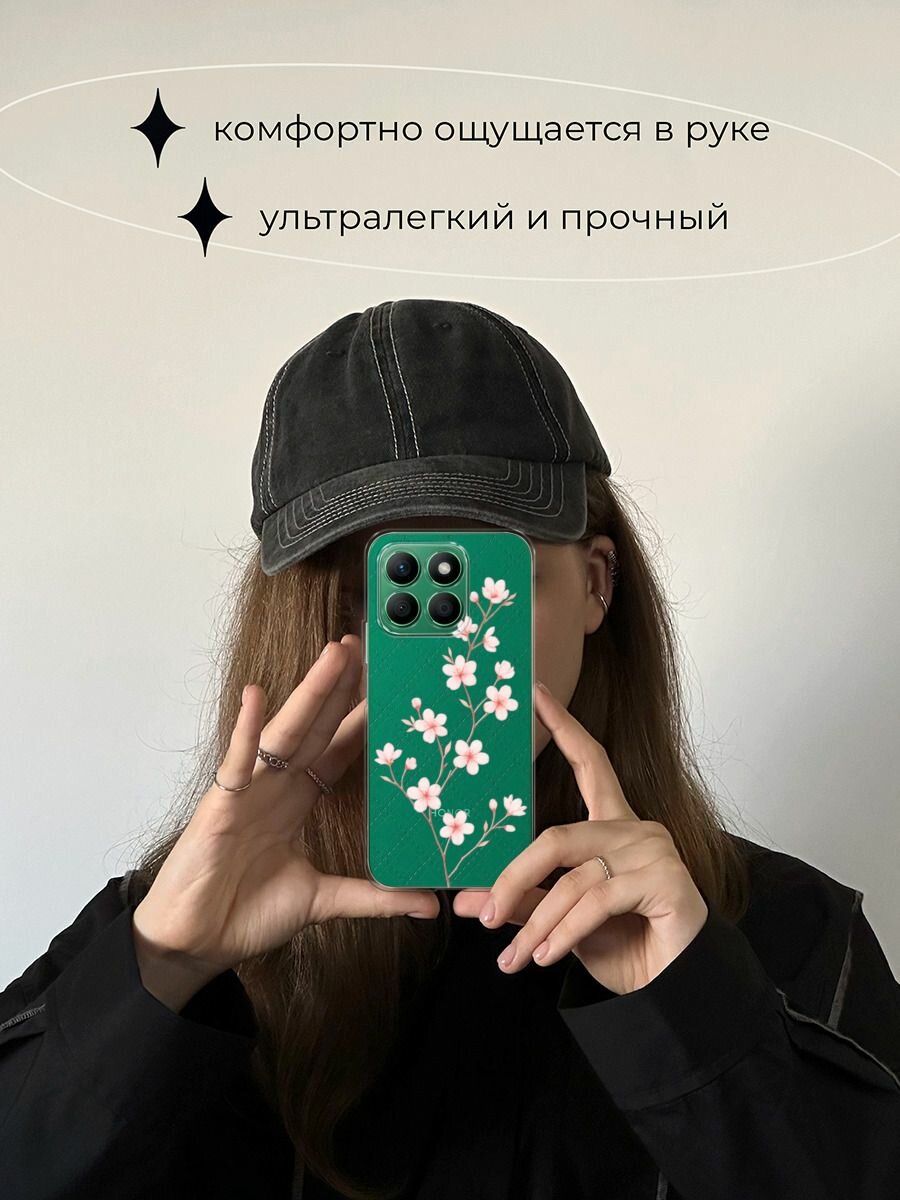 Чехол на Honor X8B / Хонор X8B с принтом "Веточка сакуры 2" — фото 1
