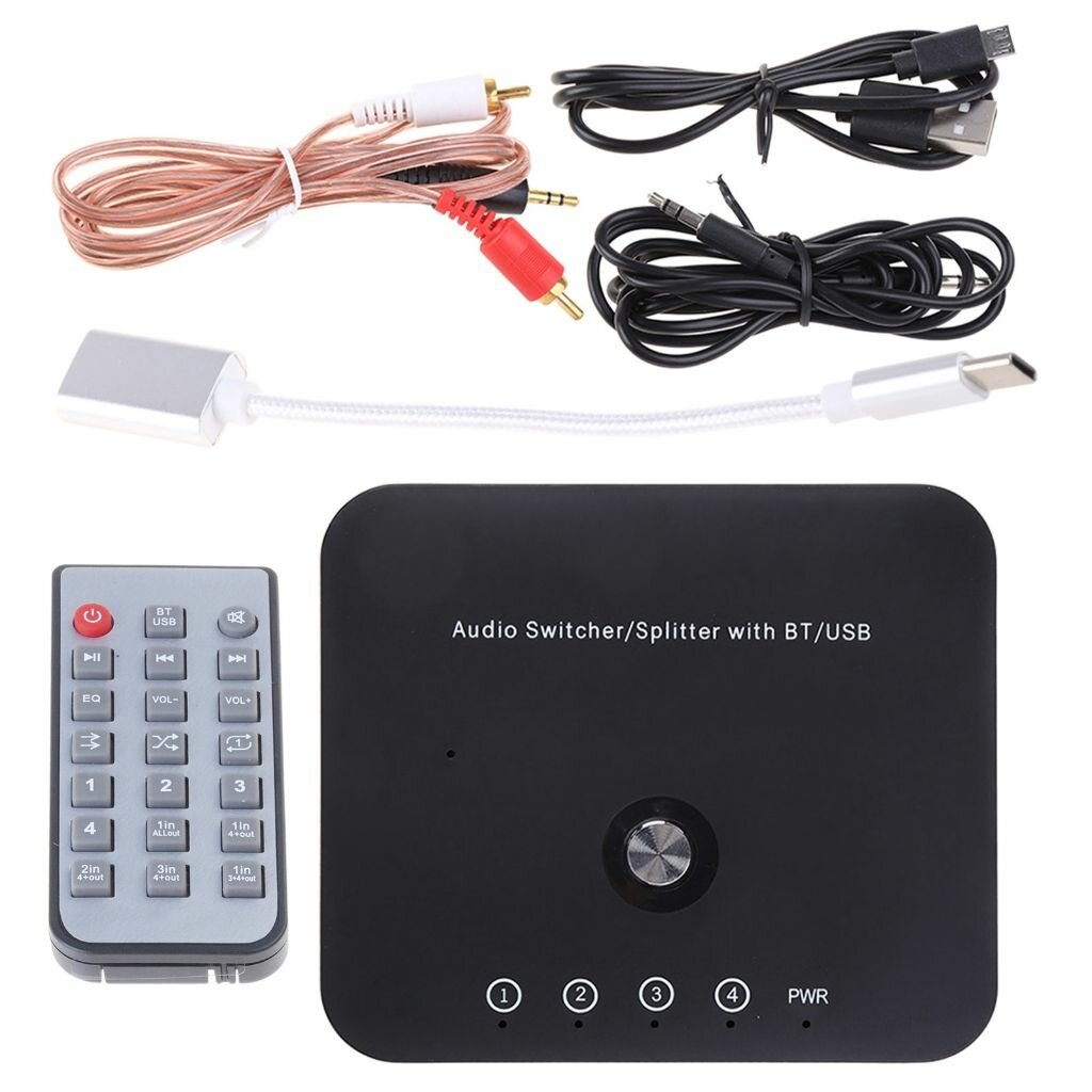 HIFI Беспроводной Совместимый с Bluetooth 3 в 1 Музыкальный Приемник 4-портовый Передатчик 3.5 мм-RCA Stereo-Aux Адаптер