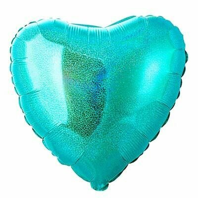 Воздушный шар GRABO "Блеск Сердце", без рисунка, Tiffany, 18 дюймов