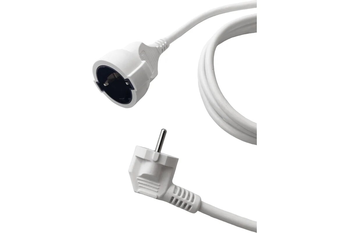 Filum Удлинитель ПВС-АП 3x1.5, CEE7/7-CEE7/3, 3.0 м, белый, 220/250В, 16А для дома