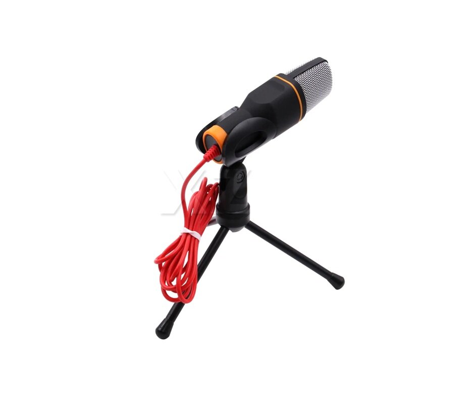 Конденсаторный микрофон черный, jack 3,5мм, черный, с кабелем