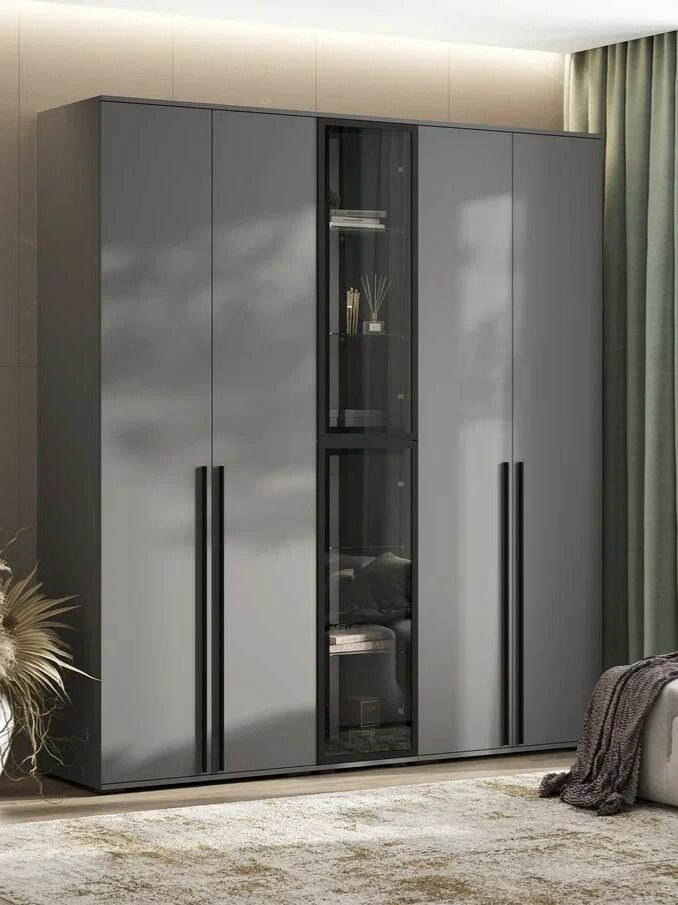 Шкаф-пенал Мебельная Фабрика Рай Норд, фасады ЛДСП, с полками, 40х223х51 см