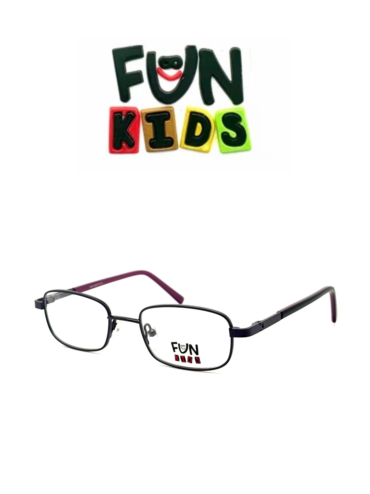Оправа для очков FUN KIDS FH-18 детская, овальная, черная/фиолетовая, металл/пластик