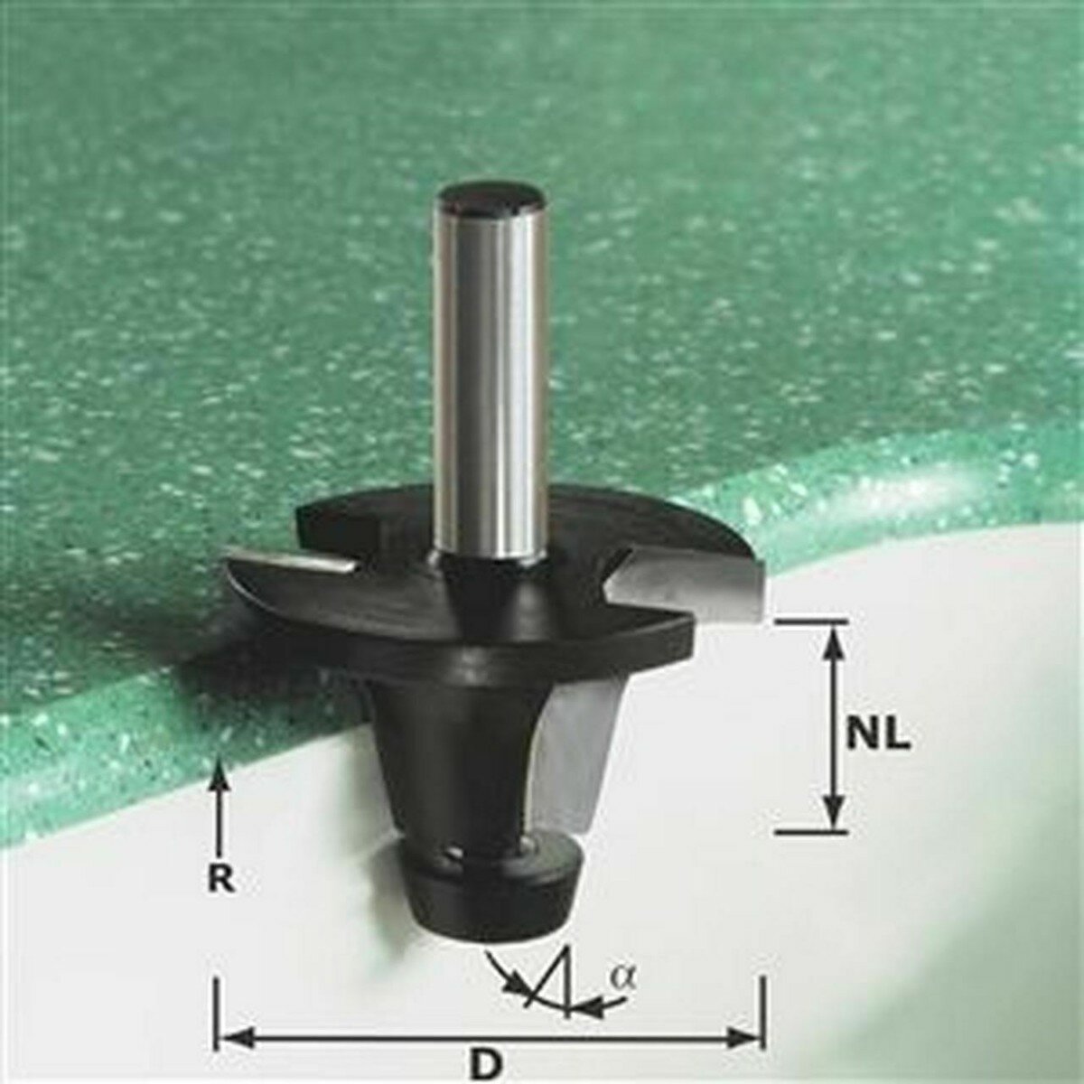 Фреза для установки моек с опорным подшипником Festool HW D 45 / NL 25 / GL 81,7 / R 6,35