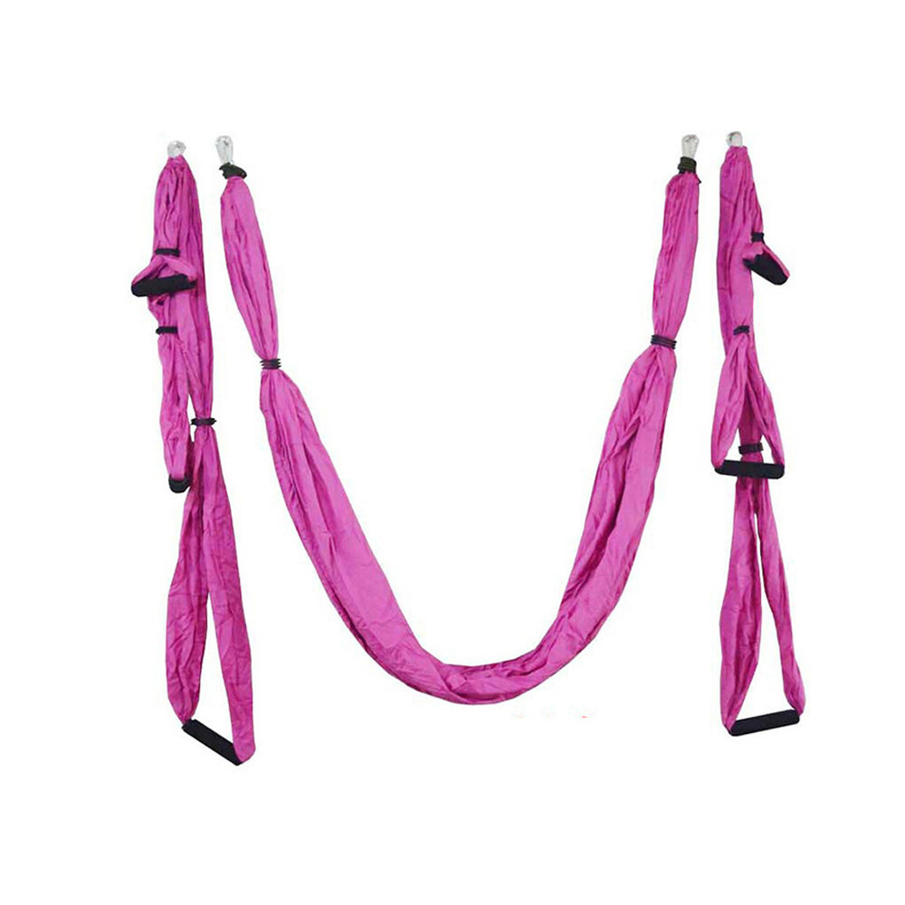 Полный комплект 6 ручек Антигравитационная воздушная йога Потолочный гамак Летающие качели Трапеция Йога Инверсионное устройство Домашний тренажерный зал Подвесной ремень