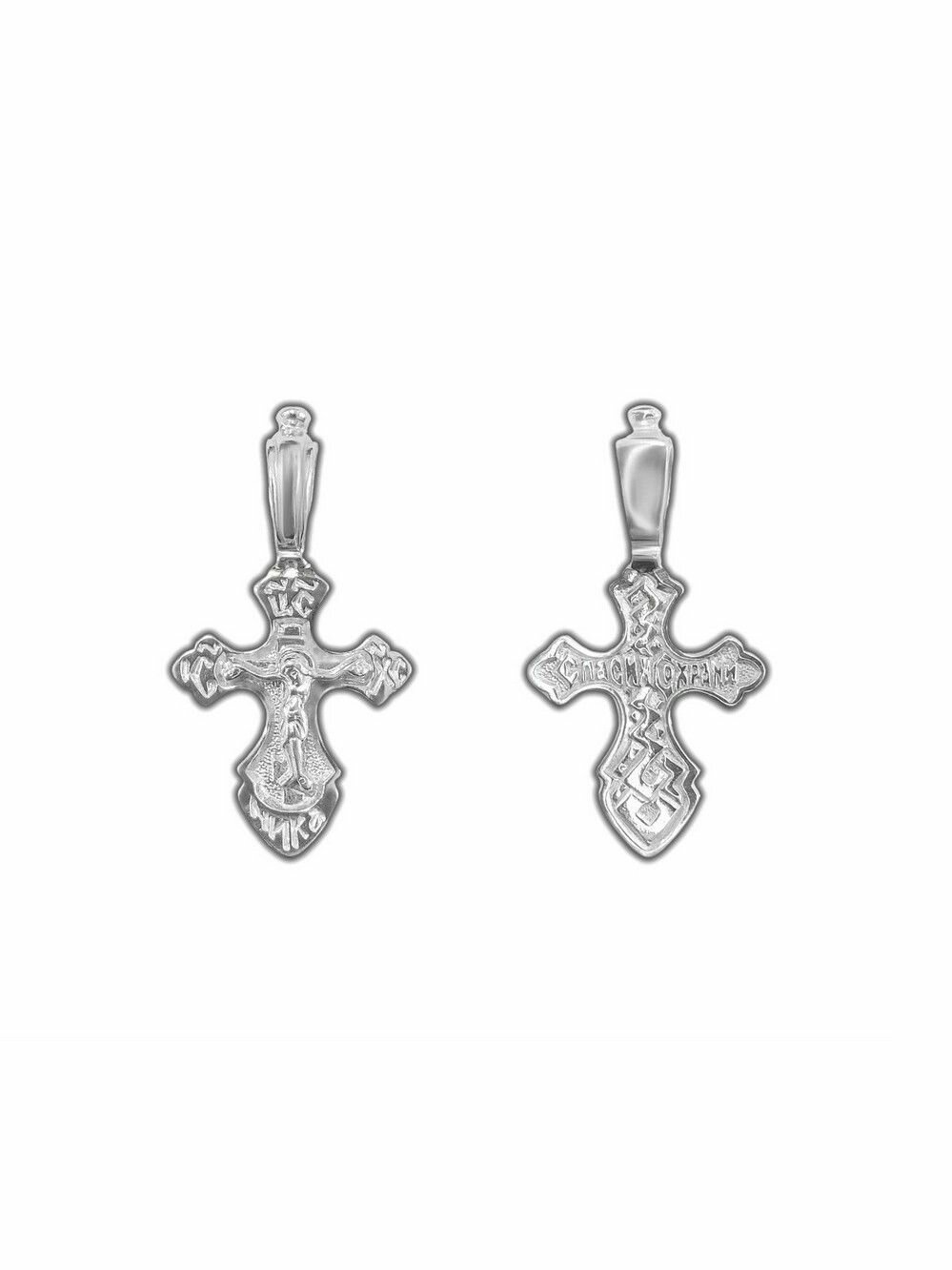 Крестик, серебро, 925 проба, родирование