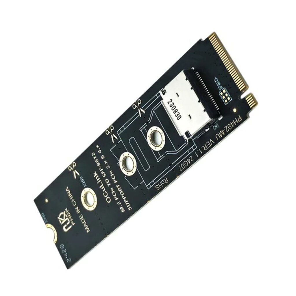 Плата адаптеров SSD U.2 U.3 для слотов M.2 NVMe с интерфейсами Oculink PCIe4.0 Готова