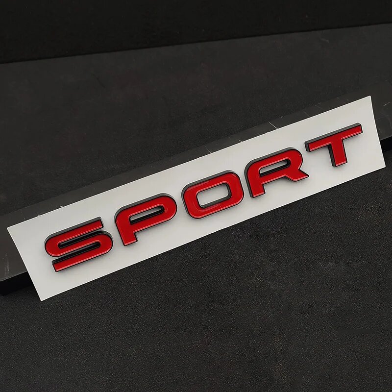 3D логотип Sport New Red Black для Land Rover Range Rover