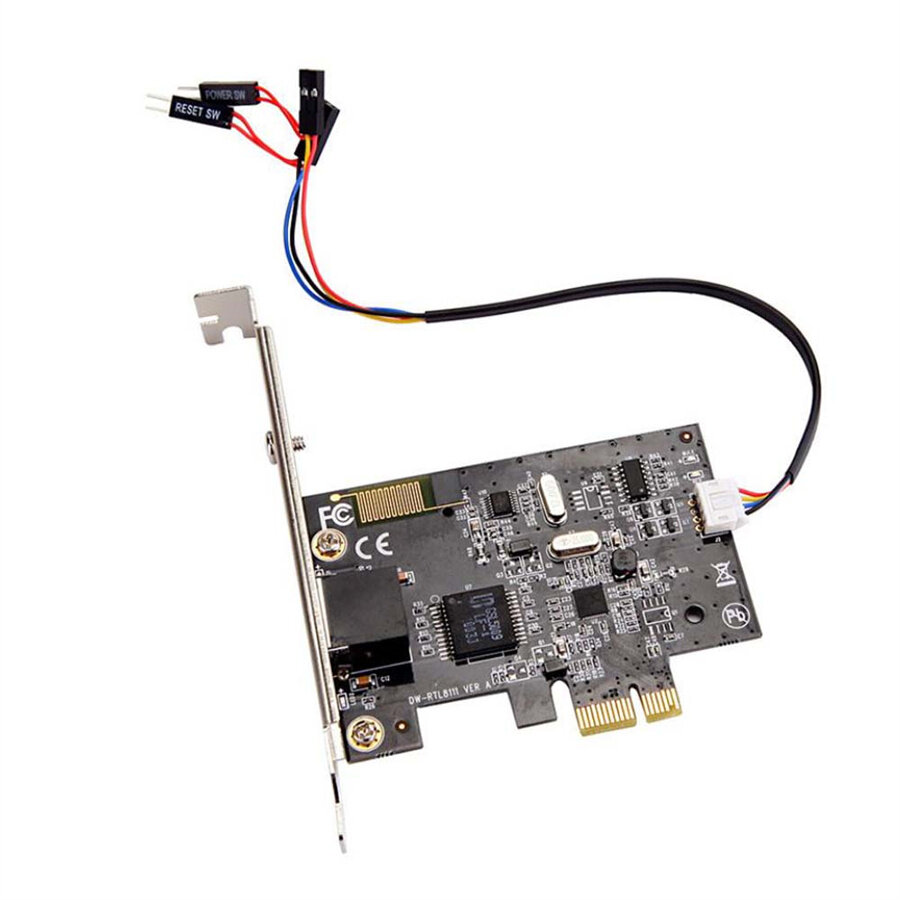 Настольный ПК 1000 Мбит/с Гигабитная Сетевая карта Ethernet PCI-E RJ45 с Дистанционным управлением