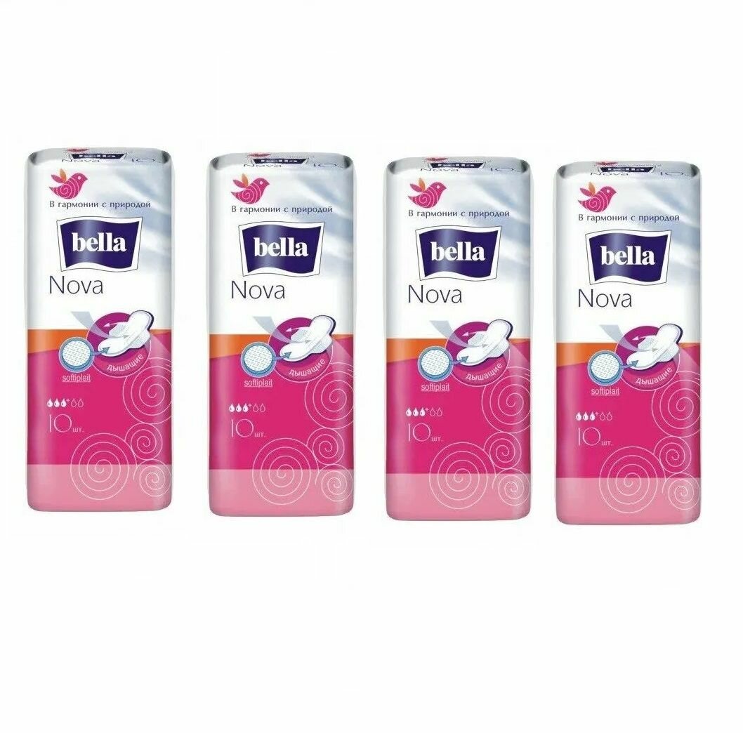 Прокладки гигиенические Bella Nova Softiplait Air 10 шт, 4уп.