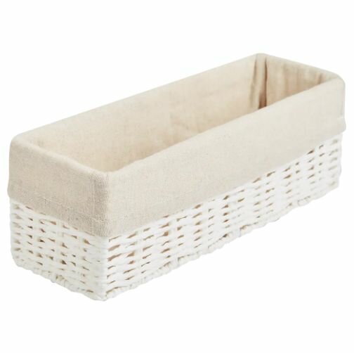 Корзина для хранения 10x10x30 см бумага белый