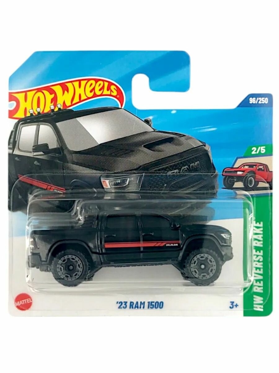 Hot Wheels '23 RAM 1500 (HYY54), серия HW Reverse Rake, 1/64, металл, коллекционная модель