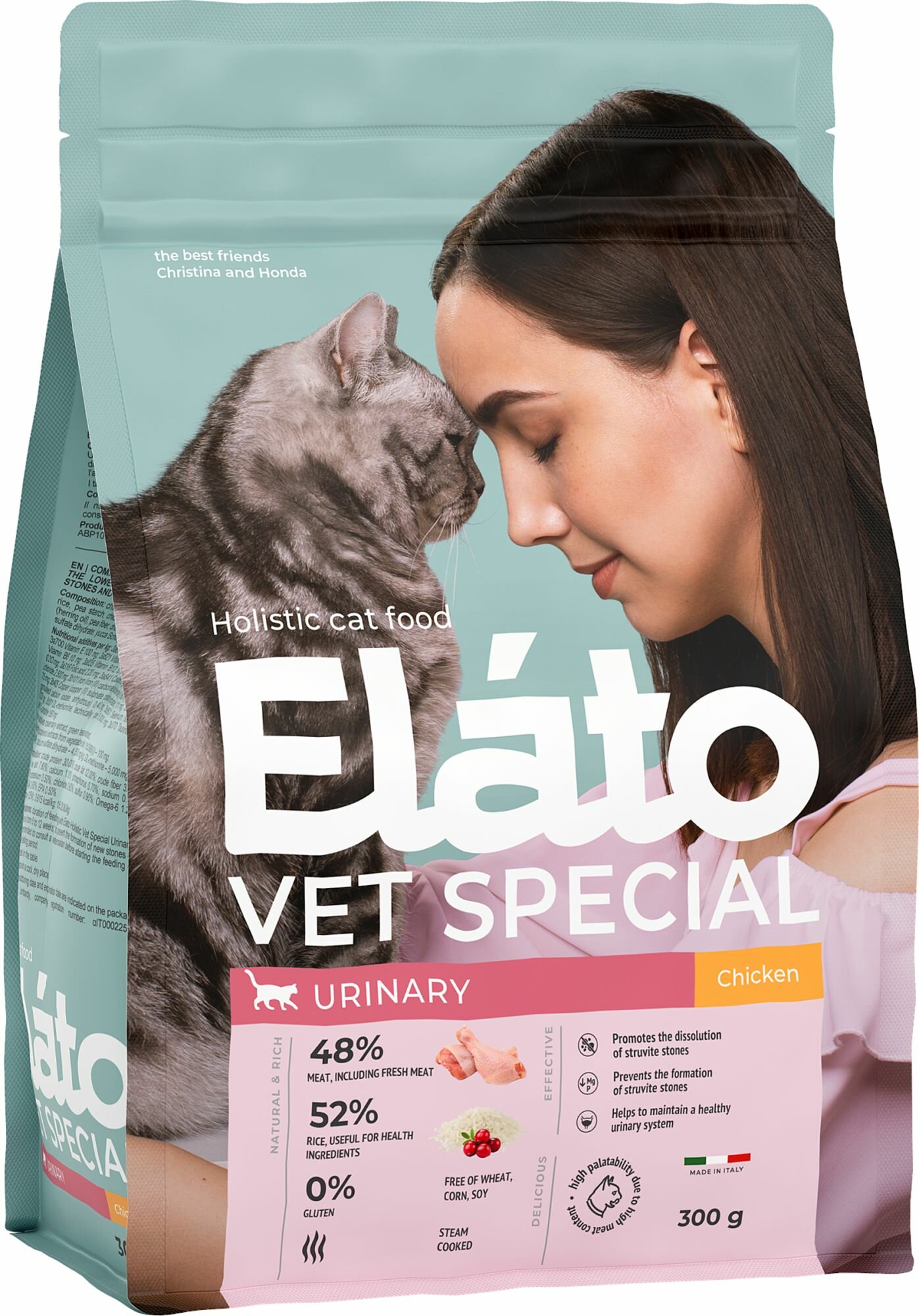 Elato Holistic Vet Special Urinary полнорационный сухой диетический корм д/котов и кошек 300г Курица