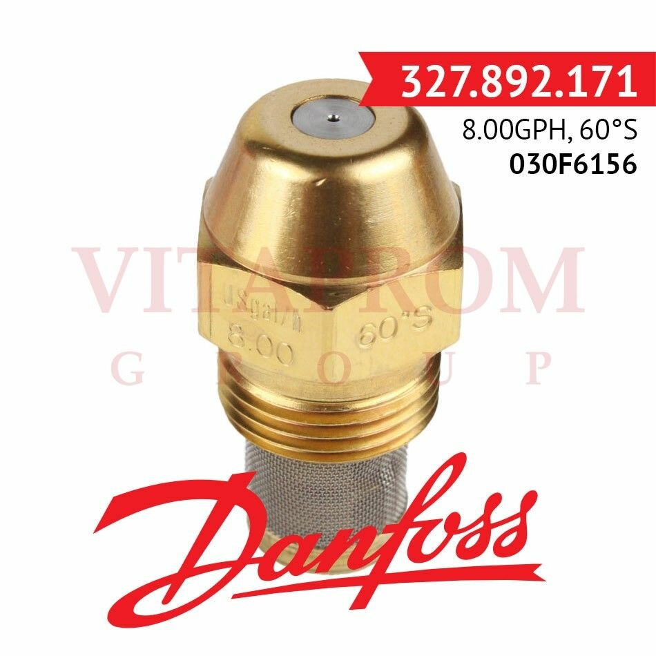 Форсунка Danfoss 8.00GPH, 60S, 030F6156 — фото 1