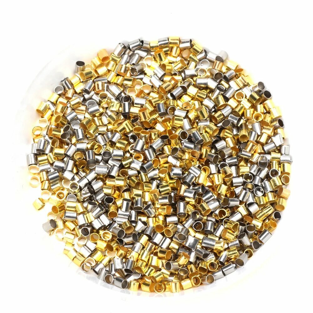 Медные трубки для бижутерии OLINGART 1000 шт 2 Colors mix 1000PCS