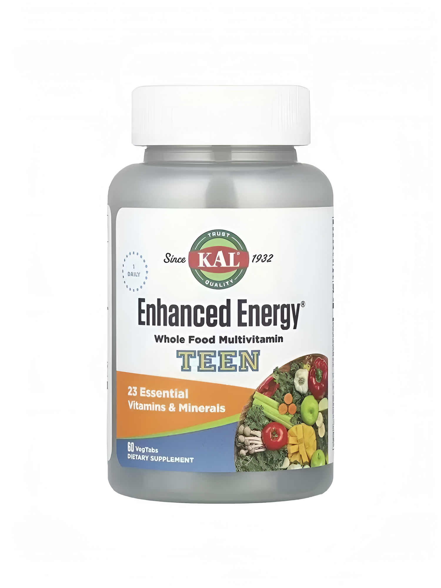 KAL, Enhanced Energy, смесь для улучшения памяти и концентрации, для подростков, 60 вегетарианских таблеток