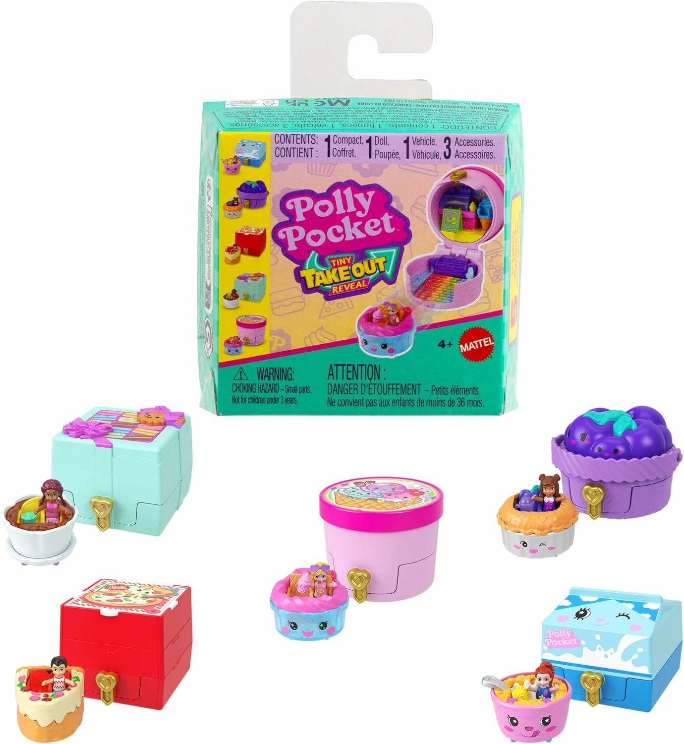 Набор миниатюрных игрушек Polly Pocket с сюрпризами JCR44 пластик