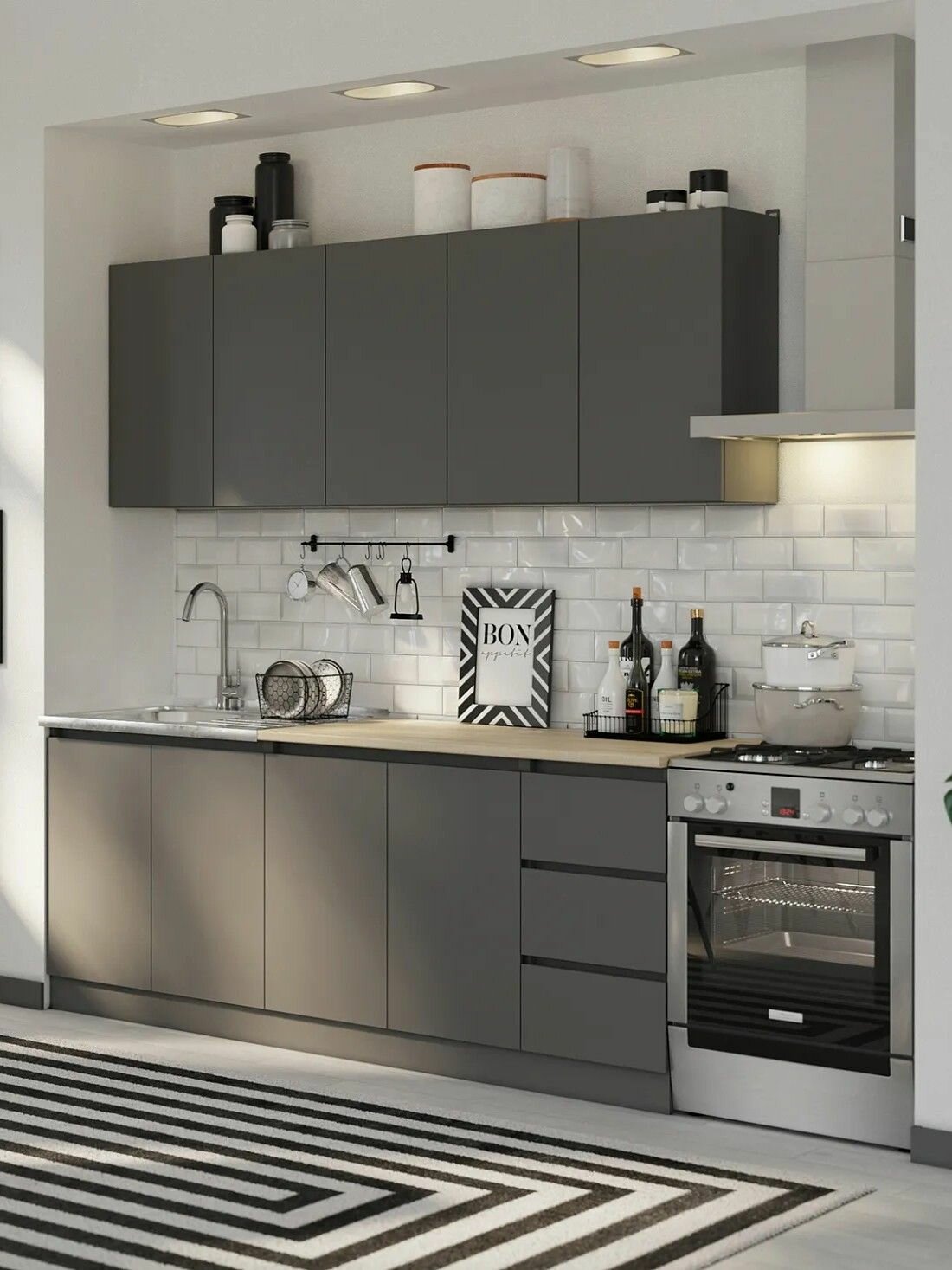 Кухня Челси 2,0м (Графит, Графит (Сонома))