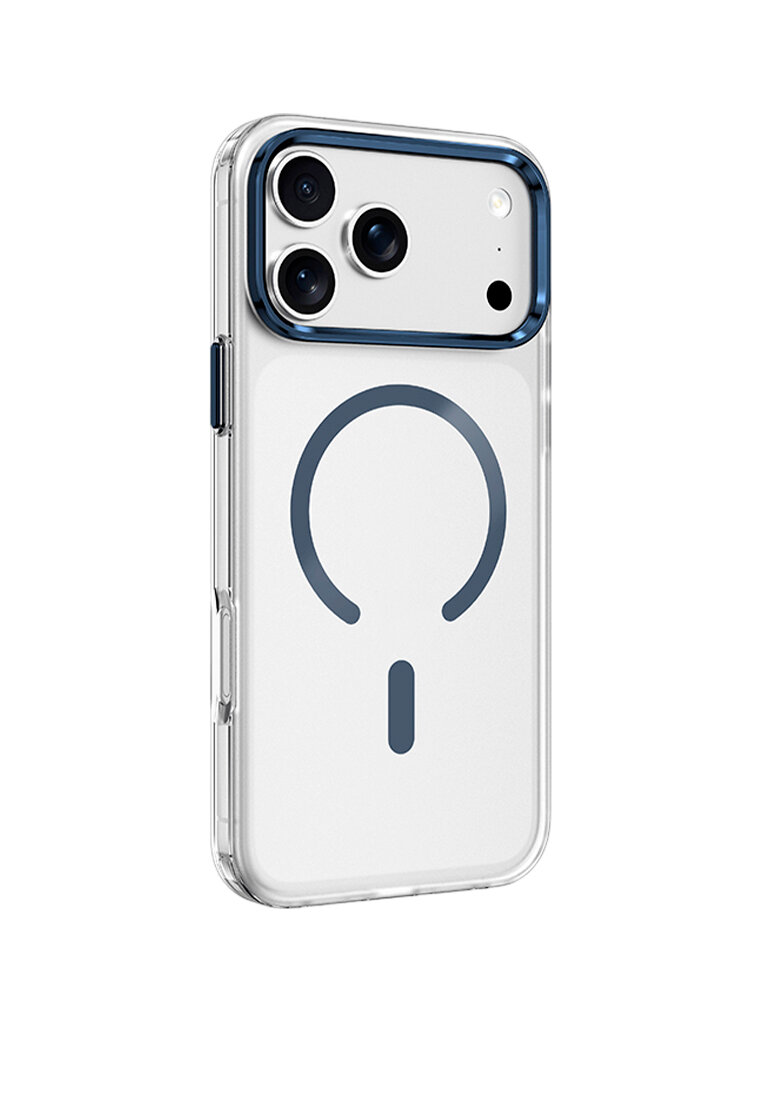 Чехол iPhone 17 Pro Max KEEPHONE Dazzle Pro Matte MagSafe Матовое покрытие, дизайн в металлическом цвете - Синий