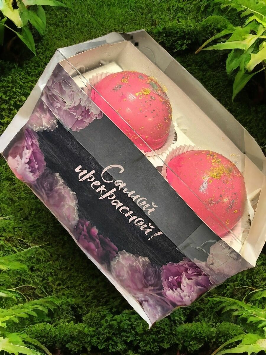 Шоколадные бомбочки, ассорти, бельгийский шоколад и маршмеллоу, 2 шт