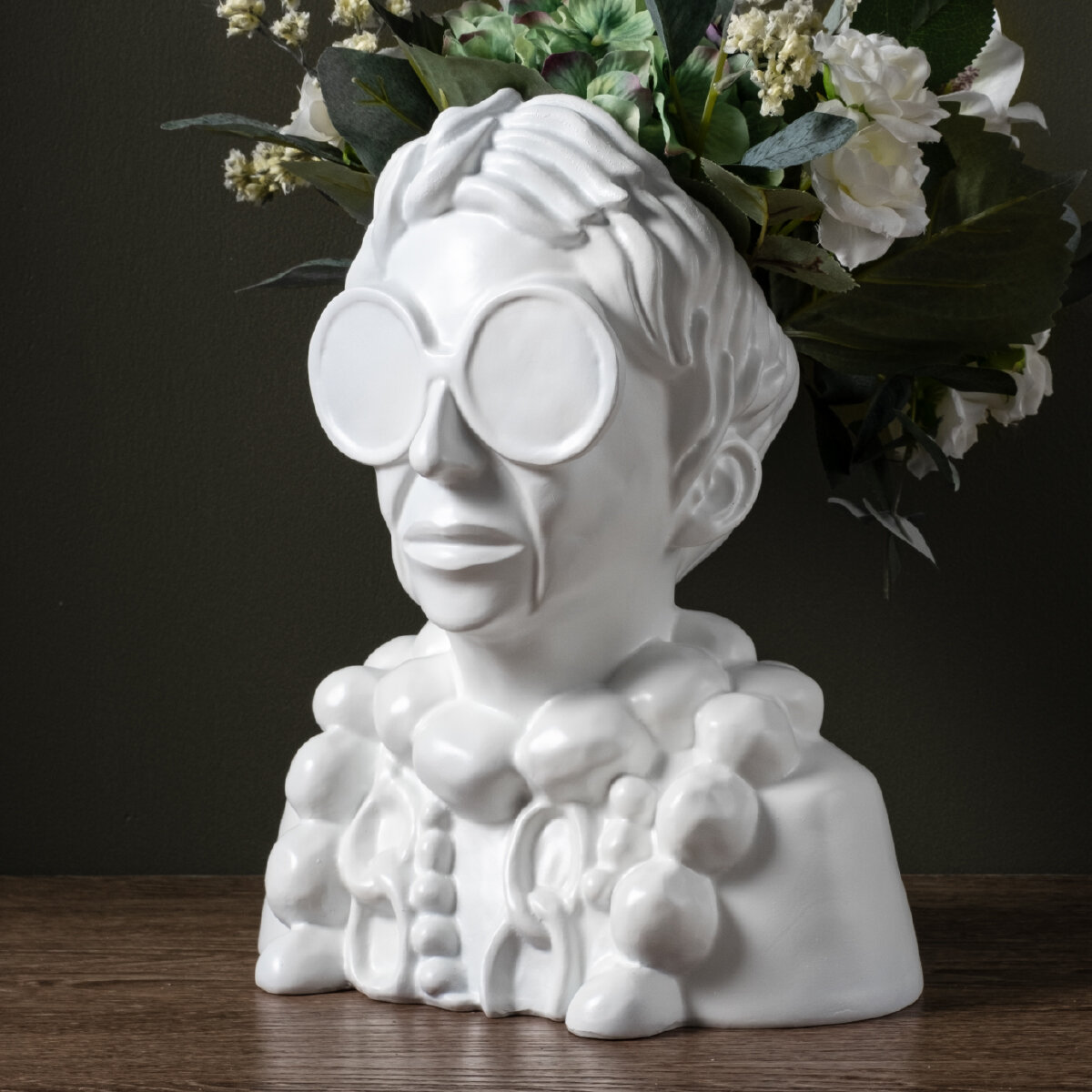 Ваза для цветов уникальной формы, объем 1,9 литра Iris Moroshka