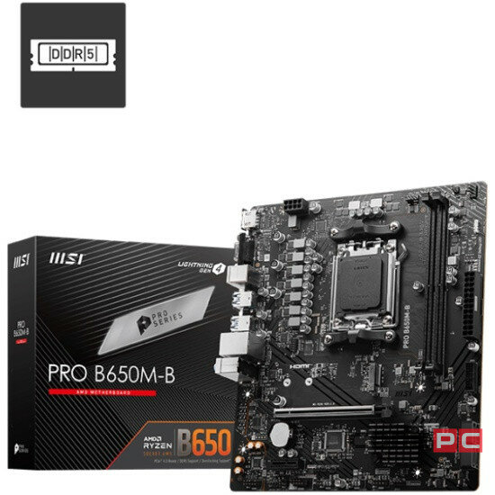Материнская плата для персонального компьютера MSI PRO B650M-B