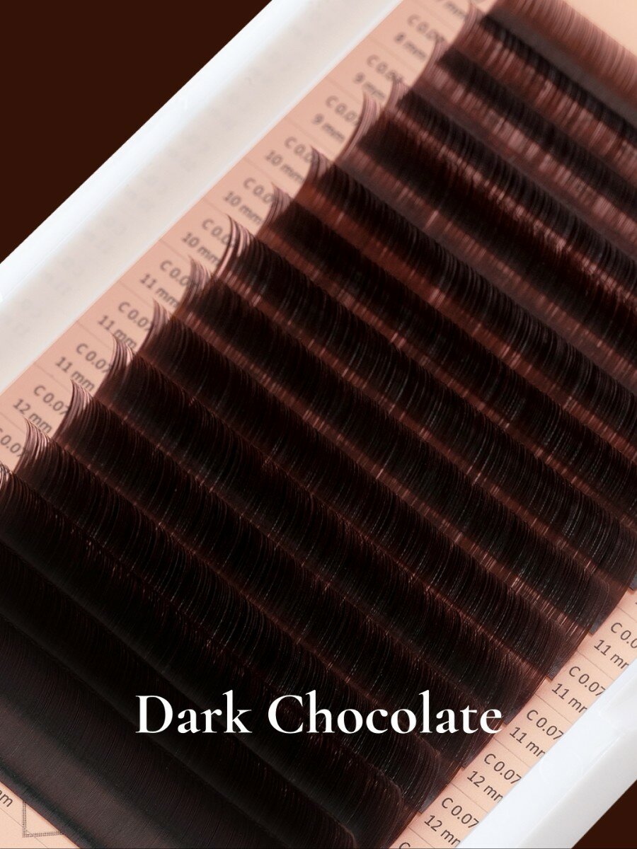 Ресницы Barbara Dark Chocolate, D, 0.10, 7-12 mm