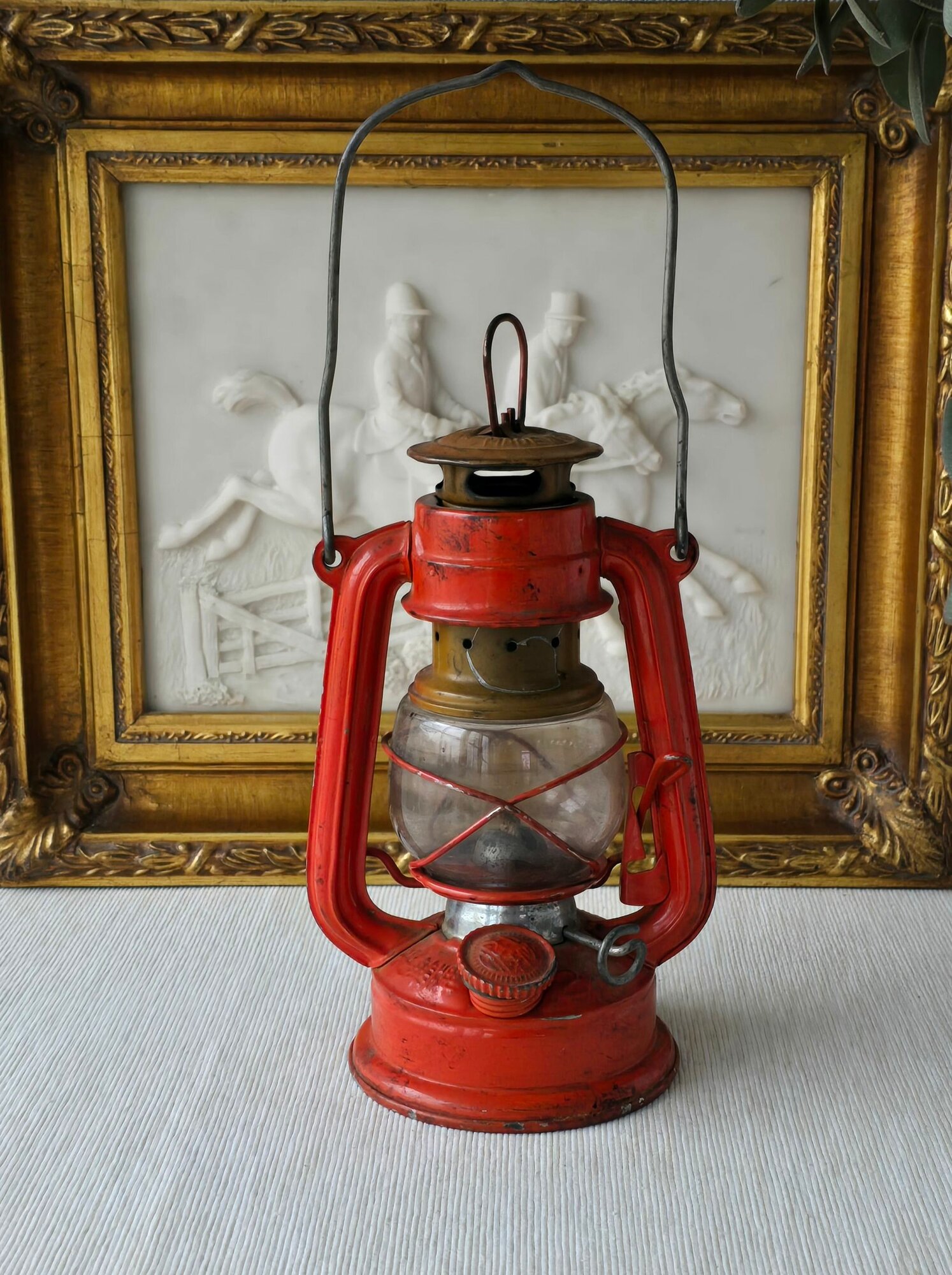 Антикварный керосиновый фонарь
