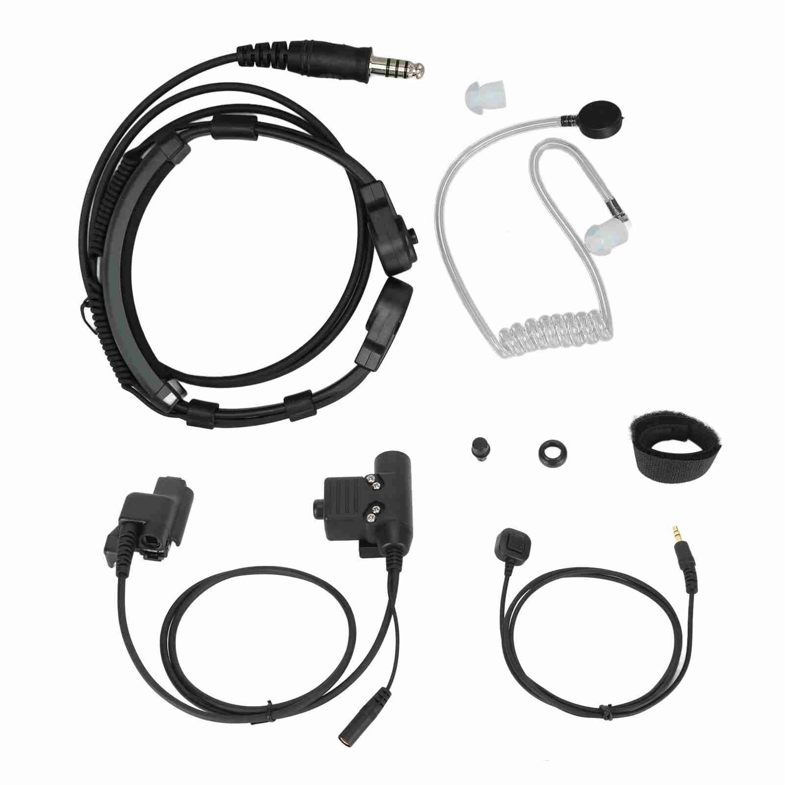Гарнитура с микрофоном для горла, шумоподавлением, микрофоном для разговора, вибрацией, сменный адаптер для наушников для Motorola HT1000