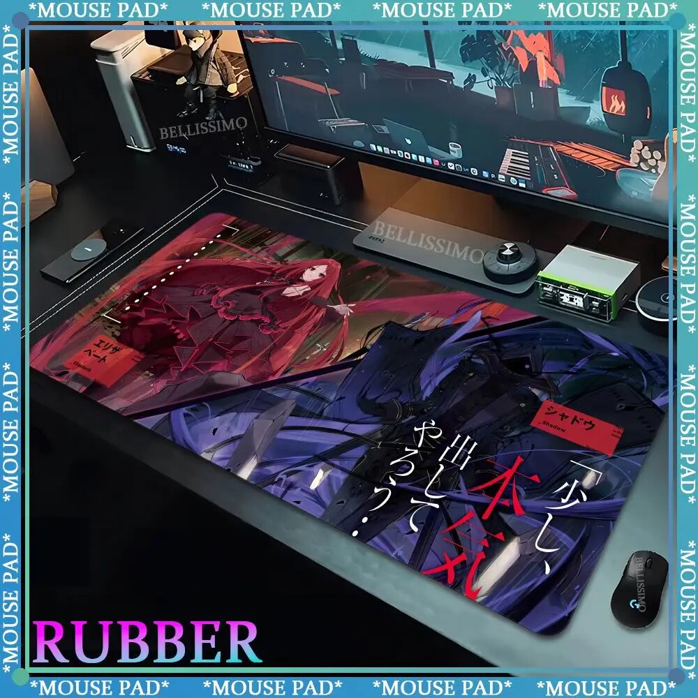 T_The E_Eminence in Shadow, милые настольные аксессуары, коврик для мыши Kawaii, компьютерные геймеры, большие игровые коврики 1200X600 мм, коврик для стола