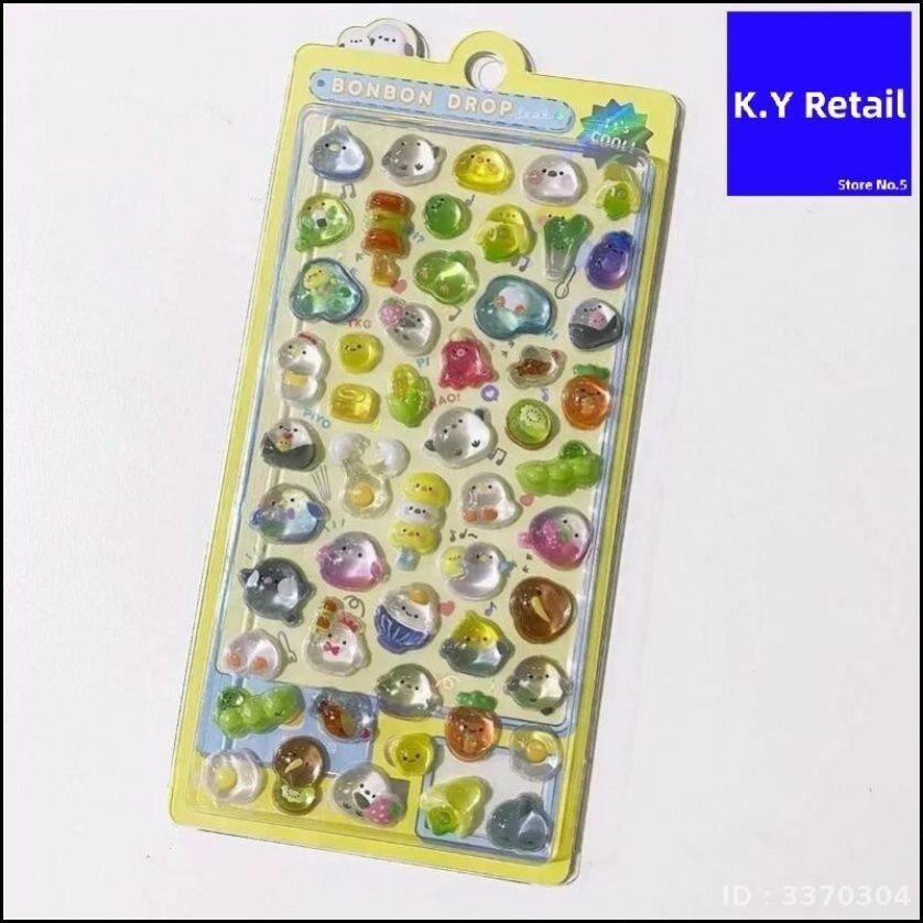 3D объемные наклейки для декора (милые рельефные стикеры), DIY украшения для телефона, скрапбукинга и творчества