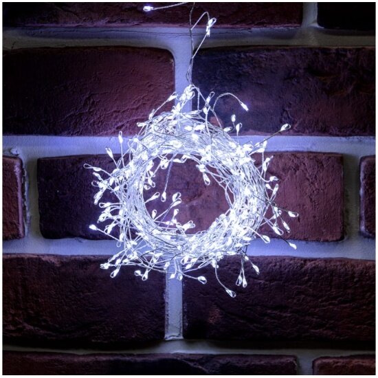 Гирлянда роса Neon-night Фейерверк с трансформатором 20 м, 1000 LED, белое свечение (303-245)