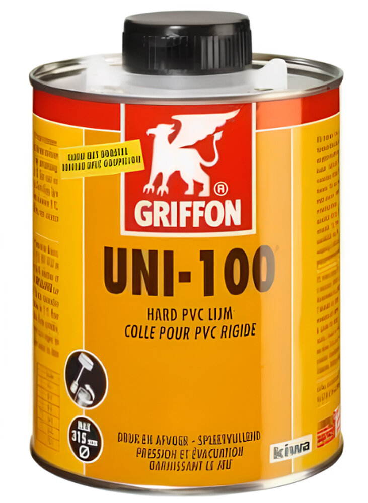 Клей Griffon UNI-100, для ПВХ, быстросхватывающий, тиксотропный, 1л