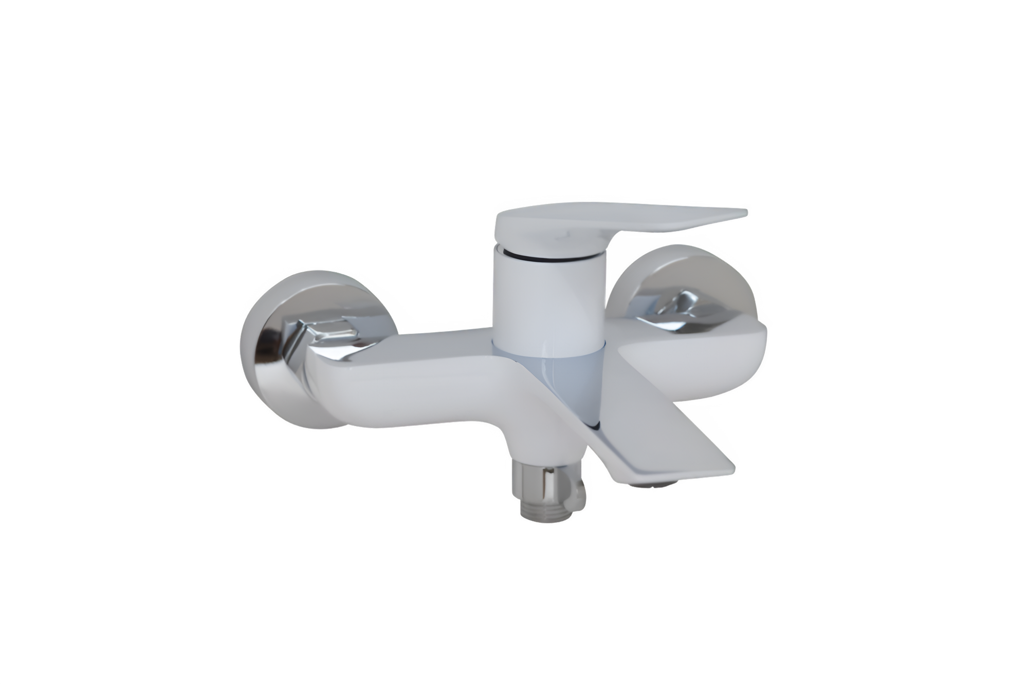 Смеситель для ванны и душа "оптима" , короткий излив 35мм, белый