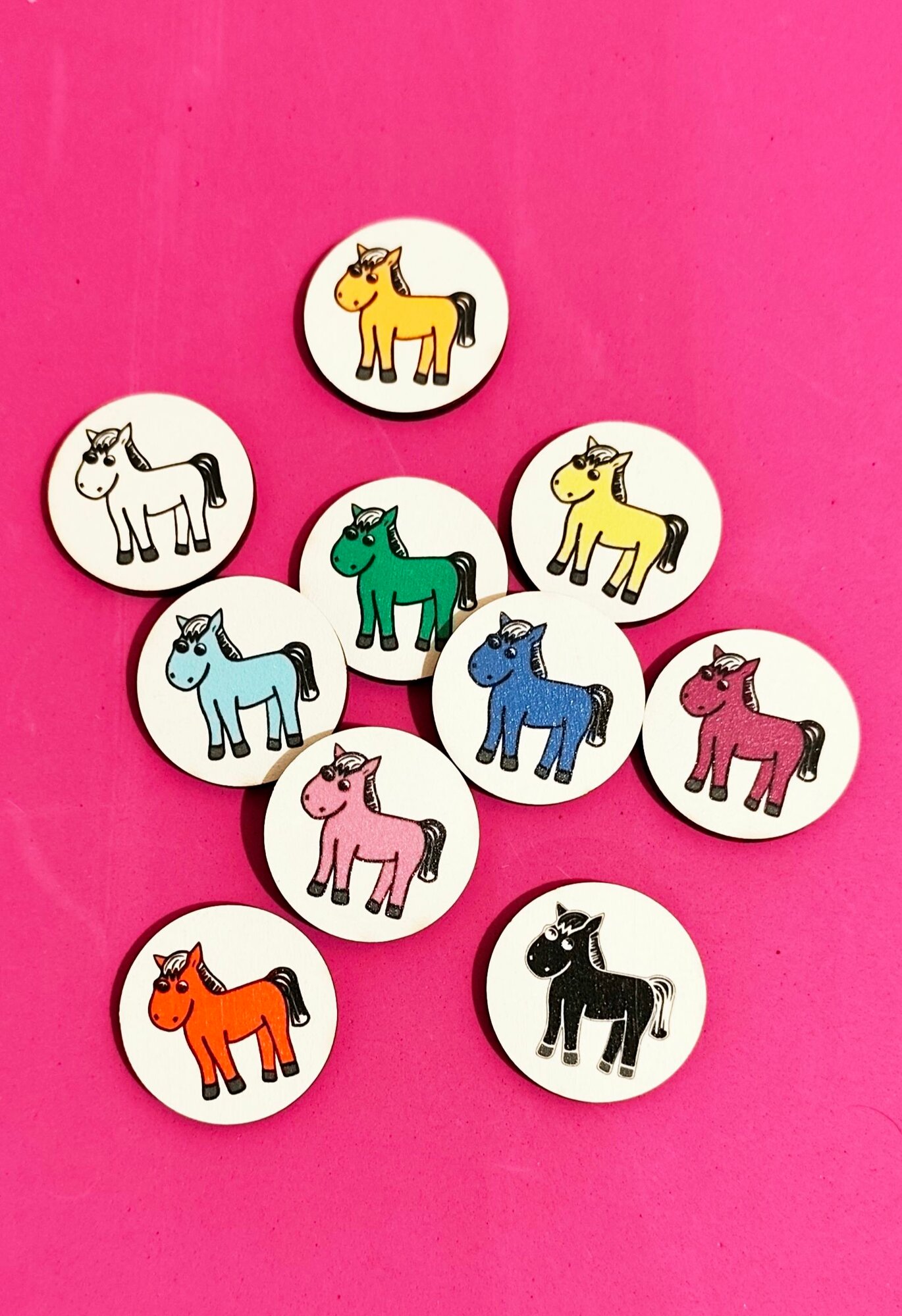 Фишки "Лошадки" цветные