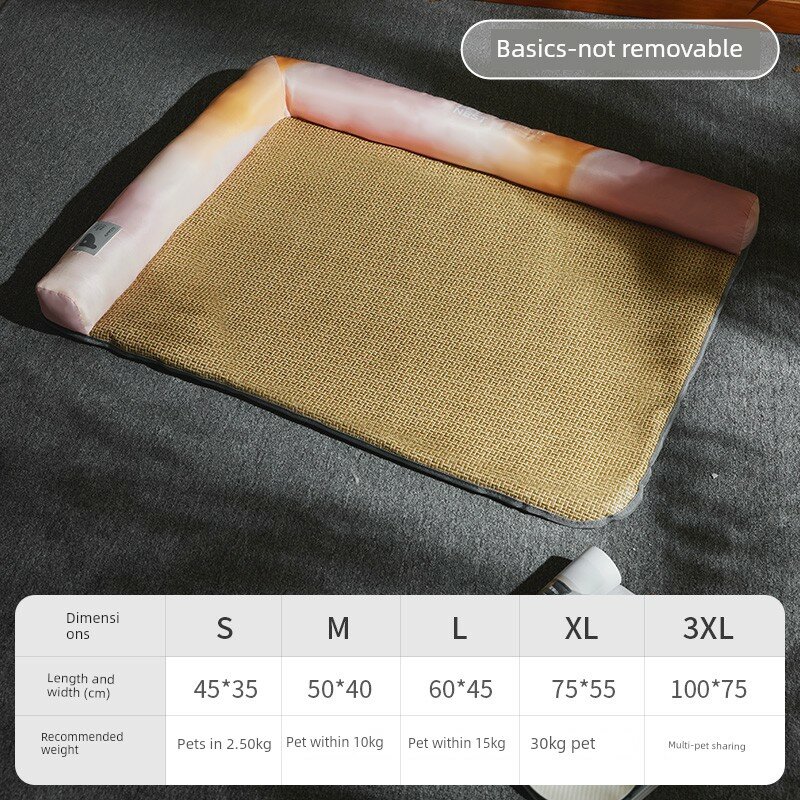 Коврик для собак, летняя будка, съемный и моющийся, четырехсезонный коврик для собак для сна, кровать для собак, коврик