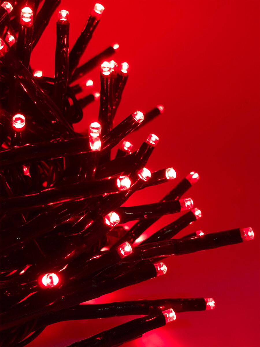 Гирлянда светодиодная "фейерверк", 400LED, красный 6,7м MAG-G058-400